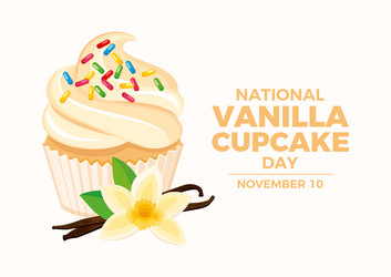 National vanilla pudding day poster Royalty Free Vector