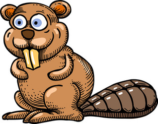 Crazy Beaver Cartoon Vector Images (36)