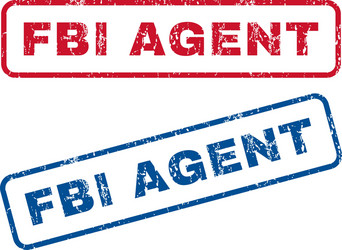 Fbi agent rubber stamp Royalty Free Vector Image