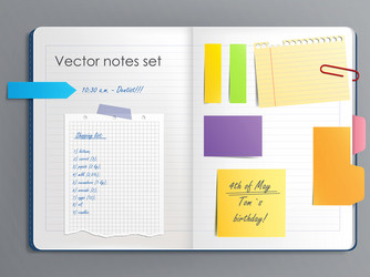 Cover page notebook collection templates with Vector Image