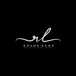 Initial letter rl logo - minimal monogram logo Vector Image