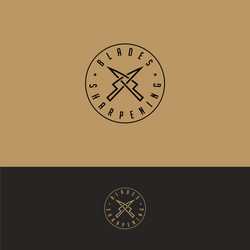 Sharpening service logo Royalty Free Vector Image