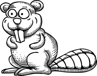 Crazy Beaver Cartoon Vector Images (36)