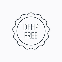 Dehp free icon non-toxic plastic sign Royalty Free Vector