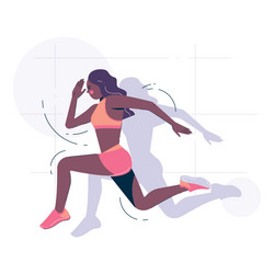 Runner sportswoman running marathon Royalty Free Vector