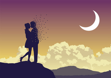 Couple Shadow Hug Vector Images (over 170)