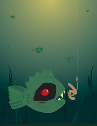 Fish Fishing Zombie Vector Images (89)