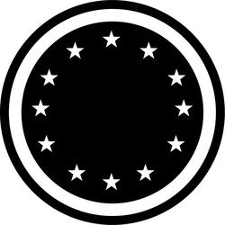 Circle seal stamp frame Royalty Free Vector Image