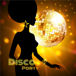 Gold disco ball Royalty Free Vector Image - VectorStock