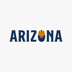 Arizona state retro souvenir sign plate Royalty Free Vector