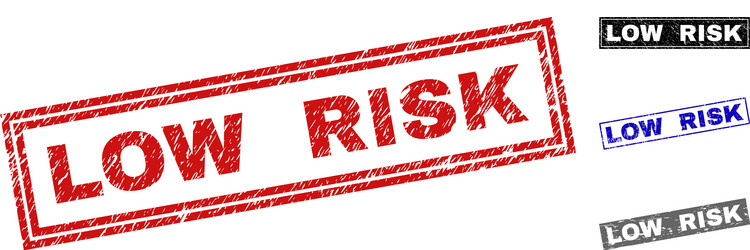 Low risk rubber stamp Royalty Free Vector Image