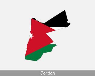Flag map of jordan jordan map Royalty Free Vector Image