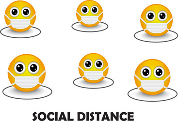 Yellow faces emoticons happy Royalty Free Vector Image