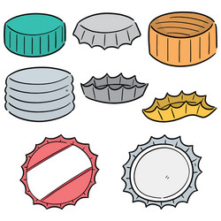 Set bottle cap Royalty Free Vector Image - VectorStock