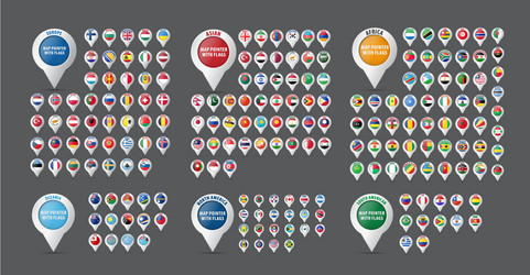 Detailed political world map with all countries Vector Image