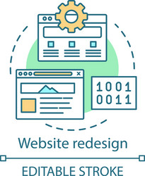 Draw redesign icon outline web ui Royalty Free Vector Image