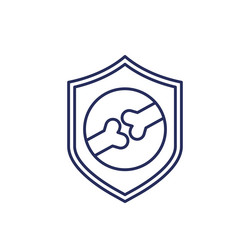 Joint protection icon linear design Royalty Free Vector
