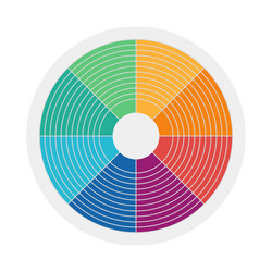Circular multicolor spectrum design element Vector Image