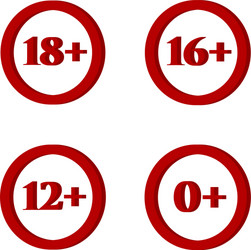 Age limit and restriction cartoon icons signs Vector Image