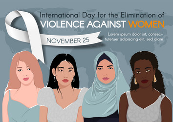 Sticker for international day the elimination Vector Image
