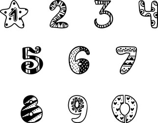 Black and white cartoon set cute paper doll Vector Image