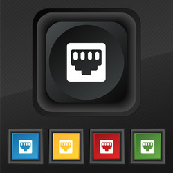 Cable rj45 patch cord icon symbol Royalty Free Vector Image