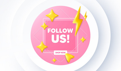 Follow us tag special offer sign birthday Vector Image