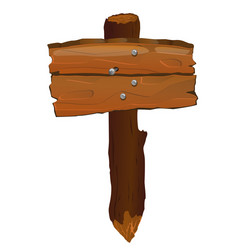 Wooden sign Royalty Free Vector Image - VectorStock