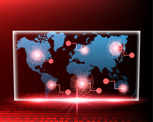 World Map Cyber Vector Images (over 1,600)