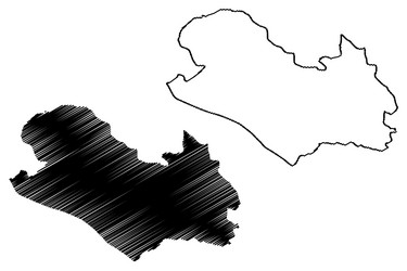 Lolland island kingdom of denmark map scribble Vector Image