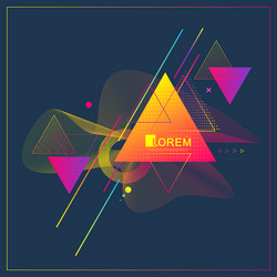 Dynamic triangle composition abstract background Vector Image