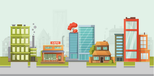 City Streets Top View Royalty Free Vector Image