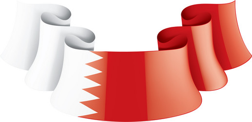 Crossed and waving flags of benin and bahrain Vector Image