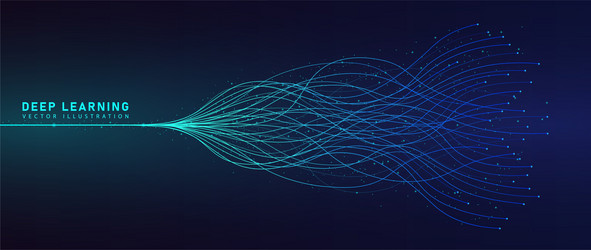 Data visualization deep learning or big Royalty Free Vector