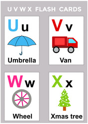 English alphabet flash cards Royalty Free Vector Image
