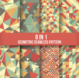 Low poly seamless borders with 10 shades Vector Image