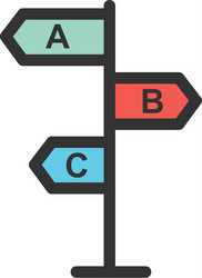 Giving direction Royalty Free Vector Image - VectorStock