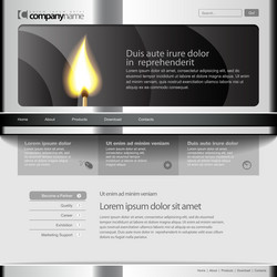 Gray website template 960 grid Royalty Free Vector Image