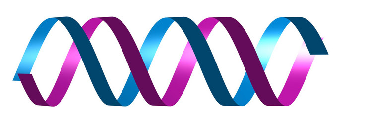 Double helix blue red light Royalty Free Vector Image