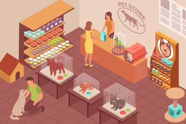 Pet shop background Royalty Free Vector Image - VectorStock