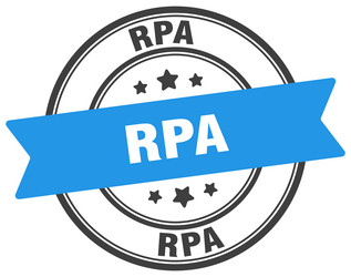 Rpa stamp label on transparent background Vector Image
