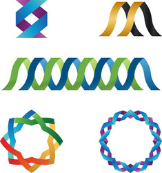 Red ribbon papyrus ribbon Royalty Free Vector Image