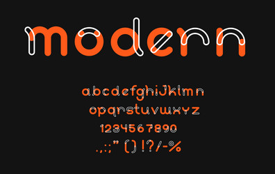 Minimal font - modern futuristic design Royalty Free Vector