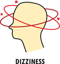Dizziness color icon Royalty Free Vector Image