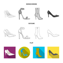 High heels only hand drawn lettering isolated Vector Image
