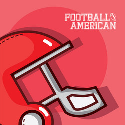 American football red design Royalty Free Vector Image