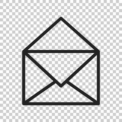 An email icon with a transparent background Vector Image
