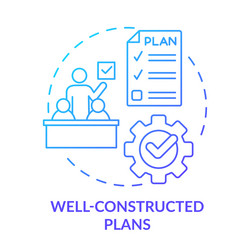 Well-constructed plans turquoise concept icon Vector Image