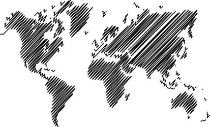 Scribble Map of the World Vector Images (over 13,000)