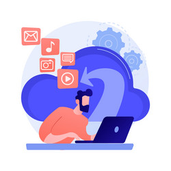 Cloud based engine abstract concept Royalty Free Vector